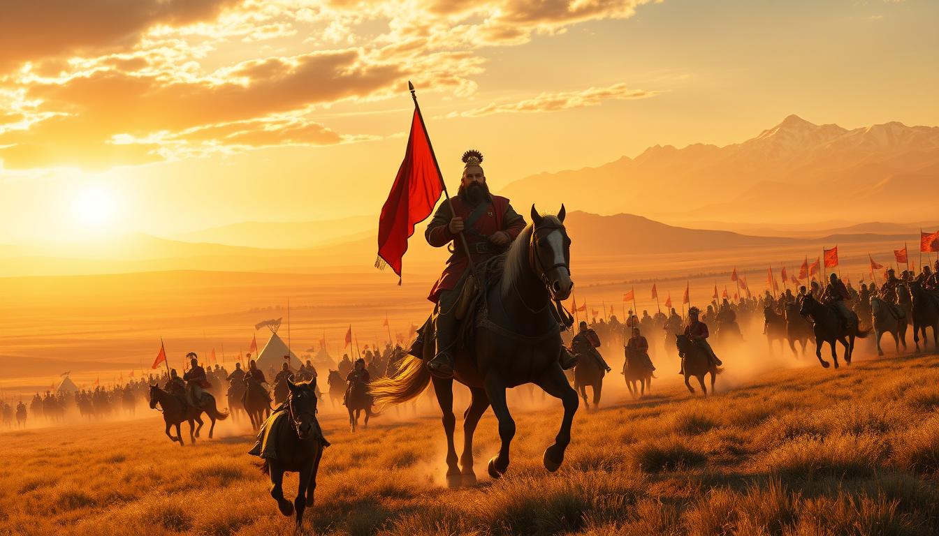 The Mongol Empire: Genghis Khan and the Pax Mongolica.