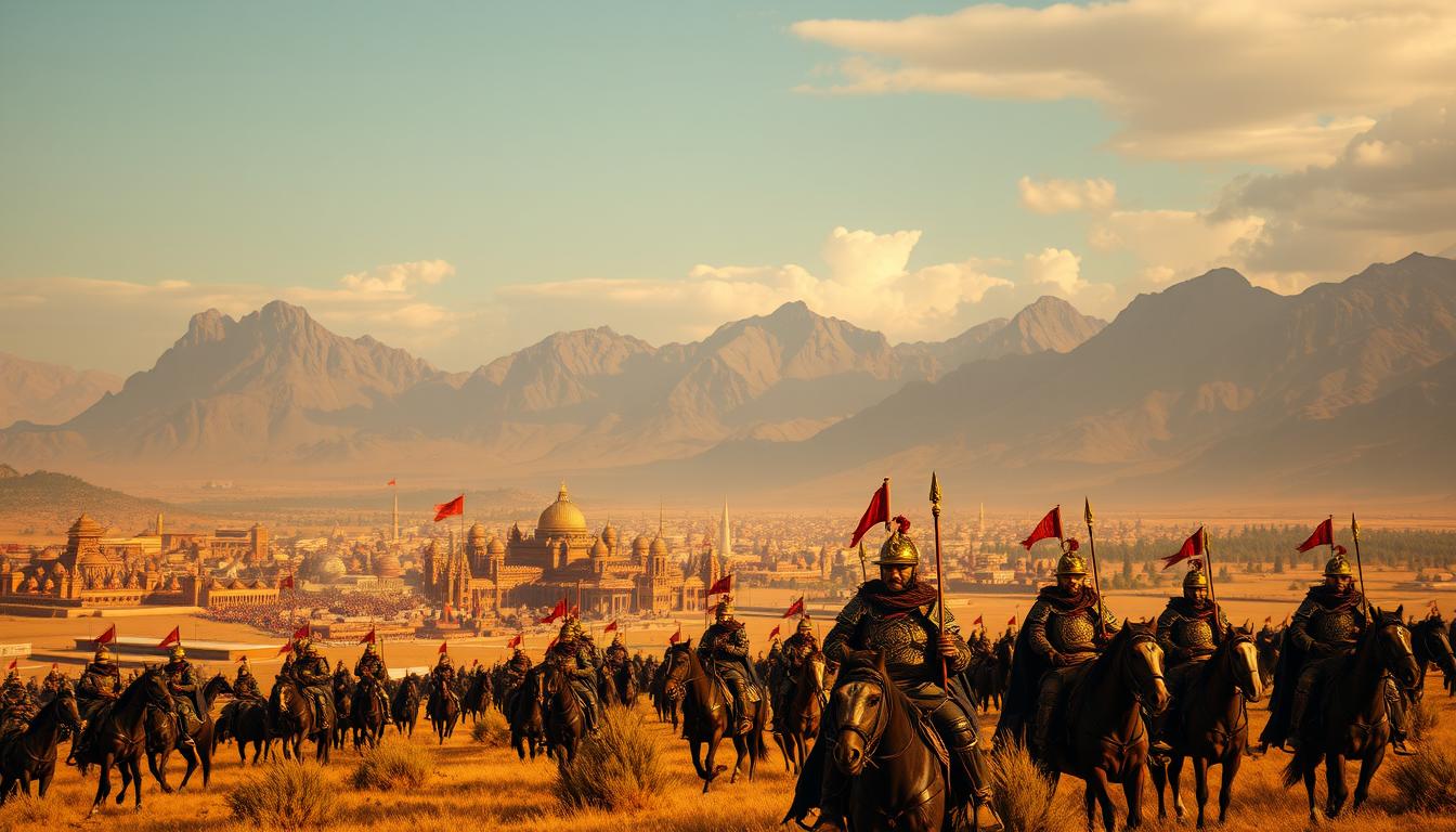 The Mongol Empire: Genghis Khan and the Pax Mongolica.